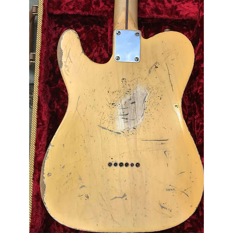 Electric guitar small pin bridge and ball end stainless steel frets and ...