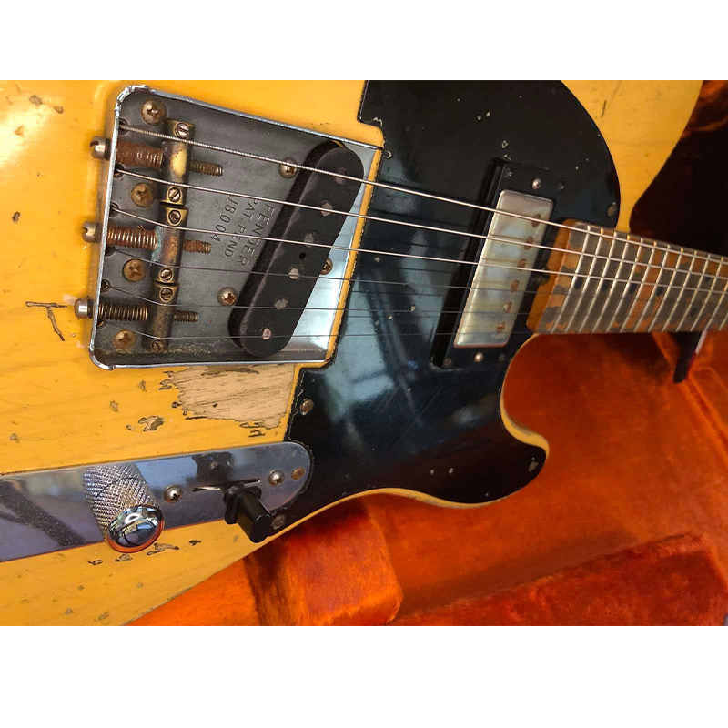 Electric guitar small pin bridge and ball end stainless steel frets and ...