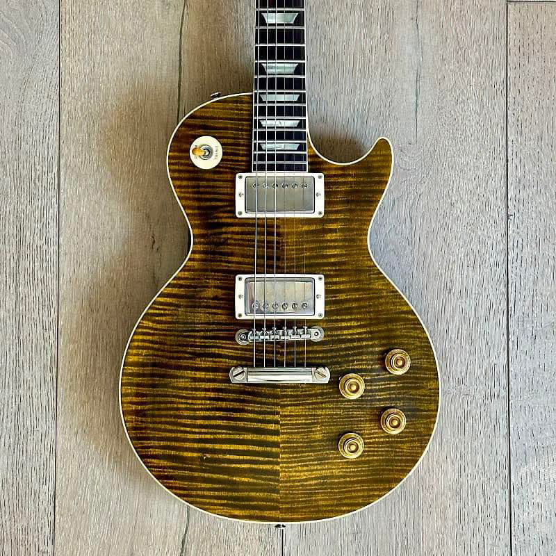 Electric guitar plain maple board top glue flame veneer small pin ...