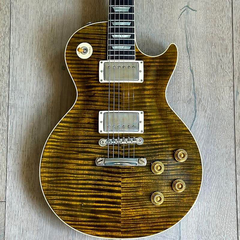 Electric guitar plain maple board top glue flame veneer small pin ...