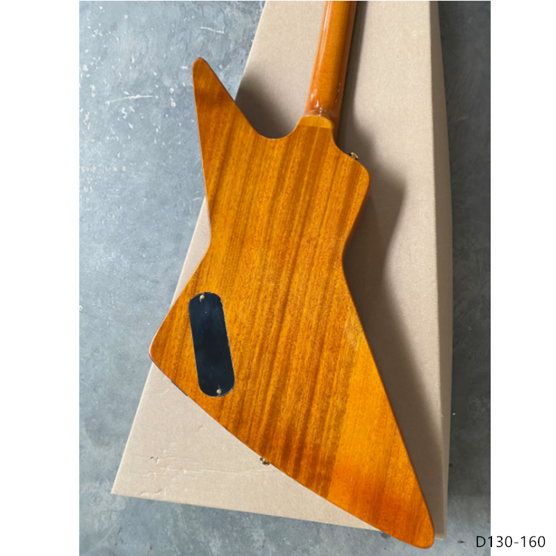 Electric guitar Natural yellowish color white pickguard HH pickups ...
