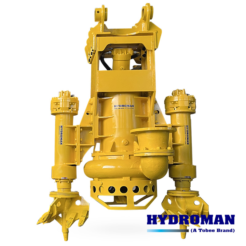 Hydraulic Dredge Pump with 2 Side Cutters, Excavator Mounted Hydraulic ...