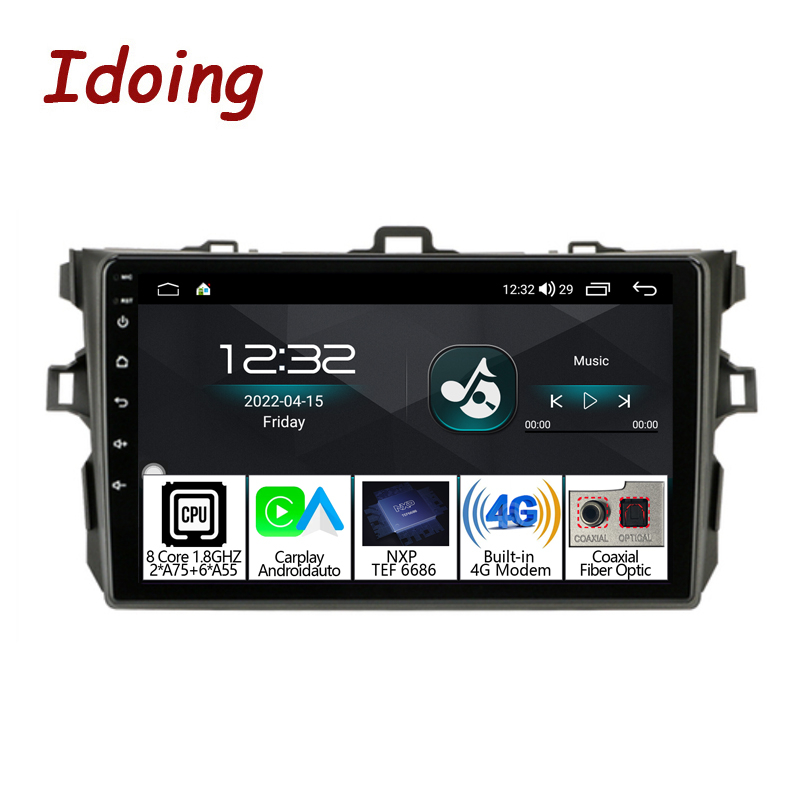 Idoing 9"Android Auto Car Stereo Radio Audio Player For Toyota Corolla ...
