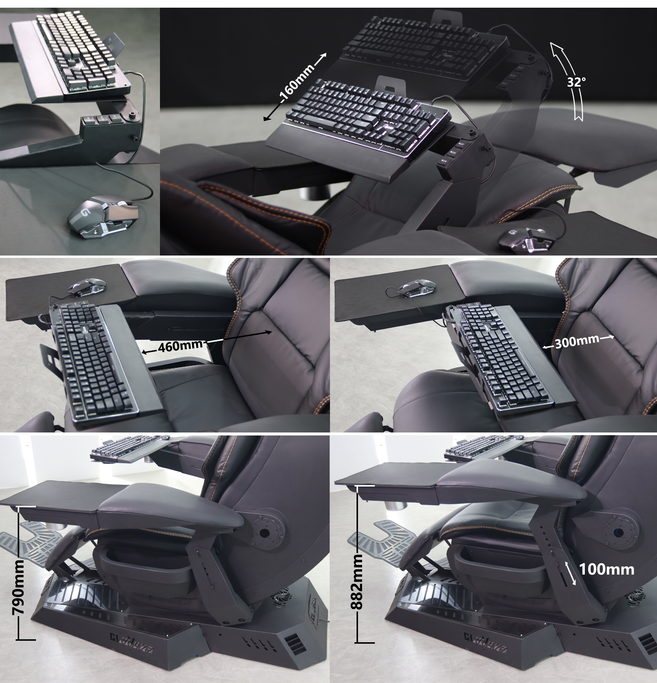 Cluvens Manticore - Best Selling model bigger & wider recline workstation