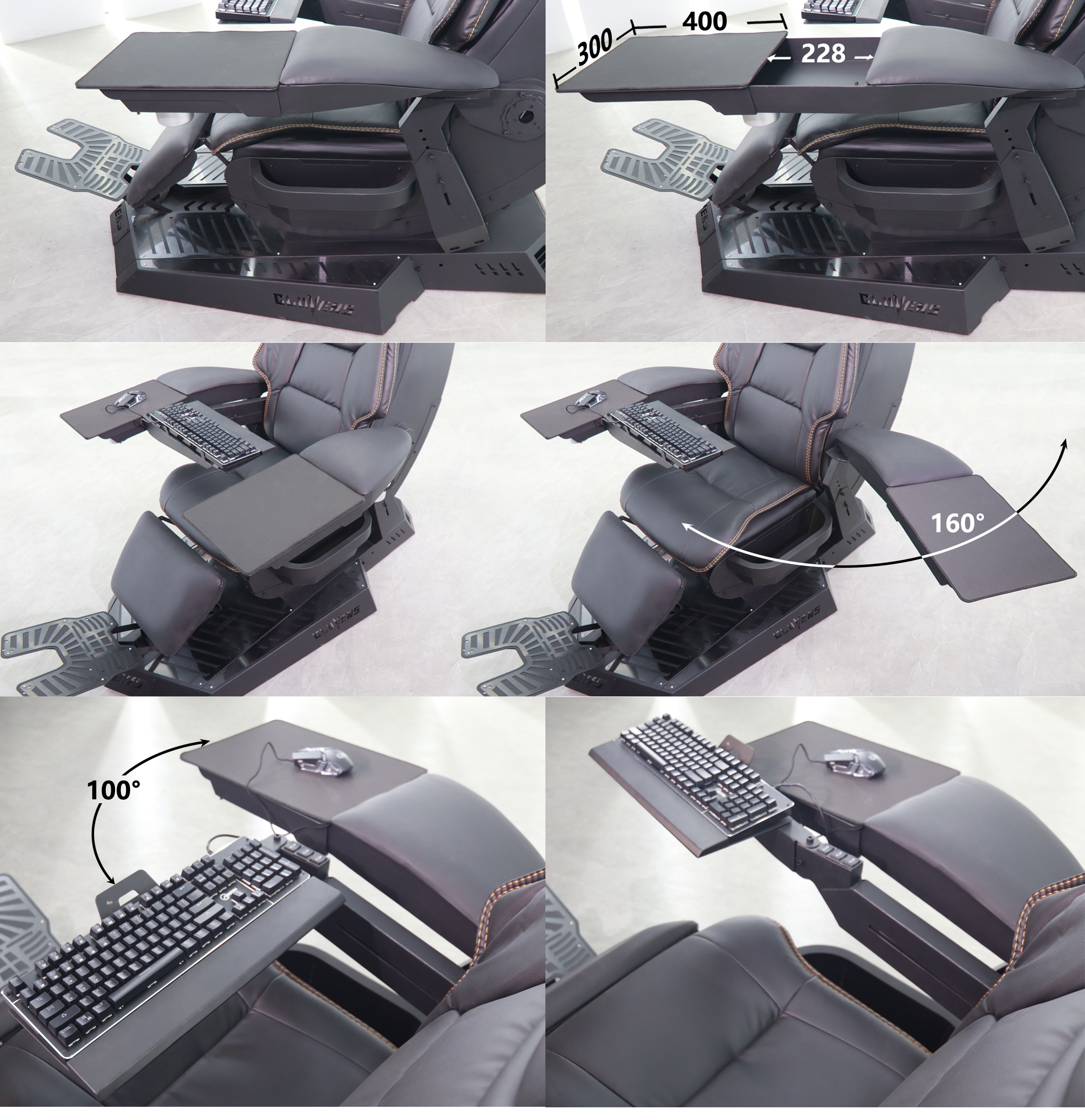 Cluvens Manticore - Best Selling model bigger & wider recline workstation